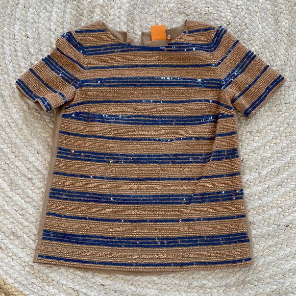 Tory Burch | Tops | Tory Burch Short Sleeve Sequin Top | Poshmark